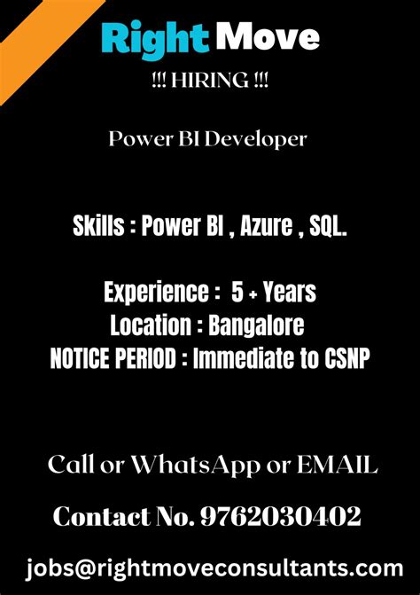 Aryan C On Linkedin Powerbideveloper Azure Sql Rightmove Hiringnow