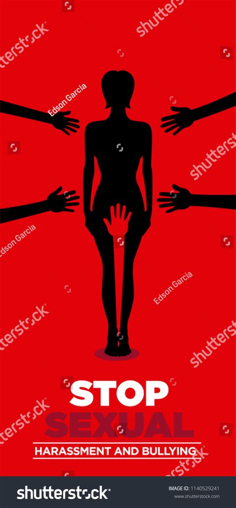 Hand Man Touching Woman Sexual Harassmentviolence Stock Vector Royalty