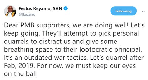 Ignore The Lootocratic Principal Of Pdp Festus Keyamo Tells Buhari