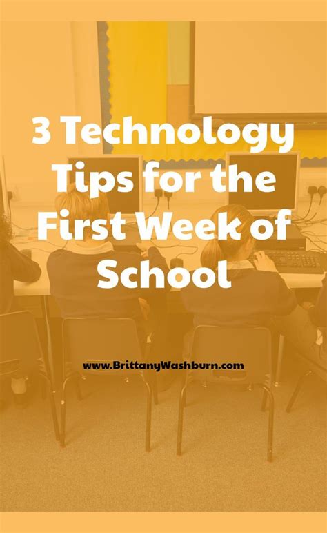 3 Tips For The First Week In Technology Technology Lessons Classroom