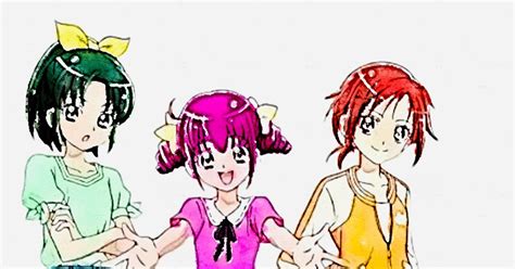 スマイルプリキュア 緑と桃と赤 さやかのイラスト Pixiv