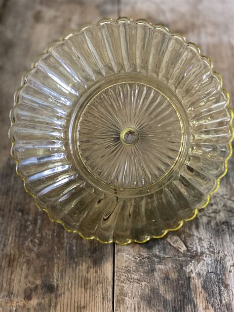 Vintage Glass Cake Serving Plate Grace Jenkins Home