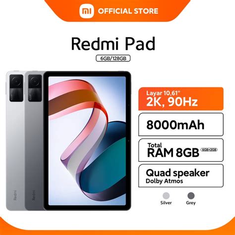 Jual Xiaomi Official Redmi Pad Gb Mediatek Helio G Kamera Mp Layar K Mah