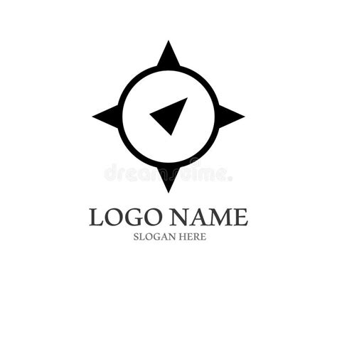 Compass Logo And Symbol With Vector Concept Illustration Template Stock