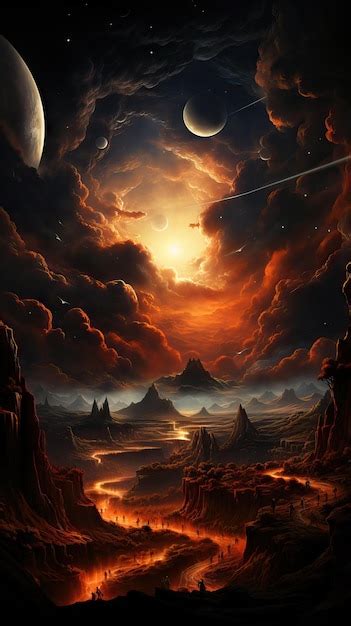 Premium Photo Celestial Event Lunar Eclipse Solar Eclipse Or Planet