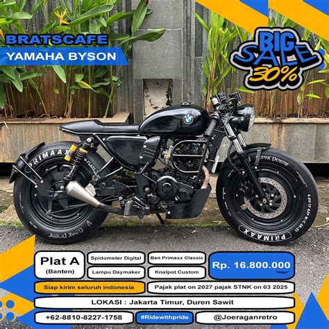 Jual Beli Motor Custom 🛠 ‼️ Bratscafe Yamaha Byson ‼️ 🔥🔥 Ready Stock
