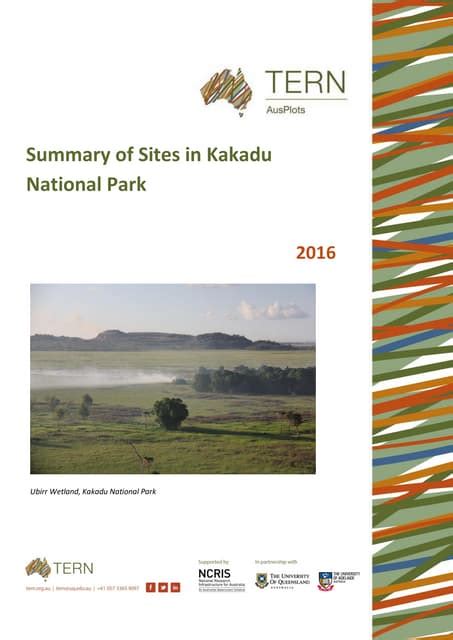 Tern Ecosystem Surveillance Plots Kakadu National Park Pdf