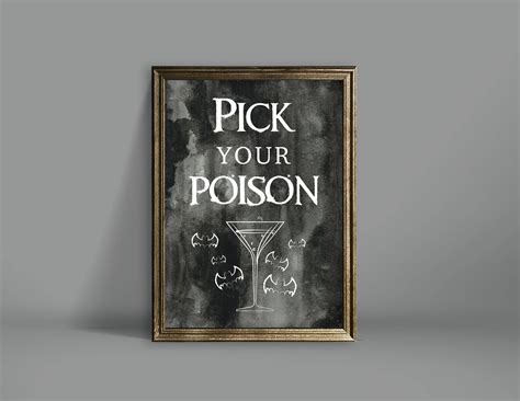 Pick Your Poison Sign Halloween Party 2017 Halloween Decor Etsy