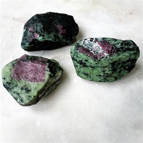 Ruby Zoisite Raw Specimen Crystal Mission
