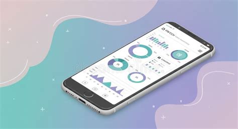 A Smartphone Displaying A Data Analytics Application Interface