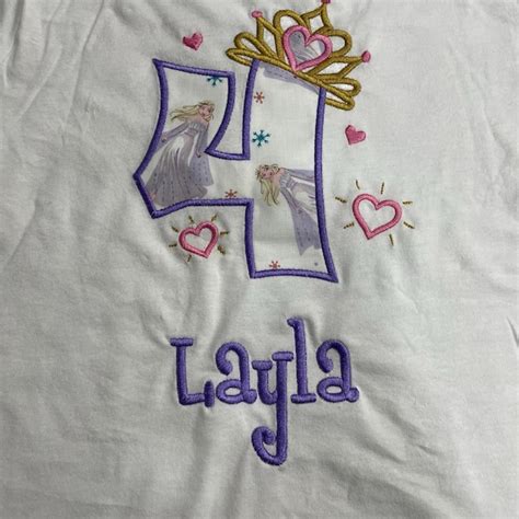 Princess Tiara Pearls 4 Applique Machine Embroidery Design Birthday