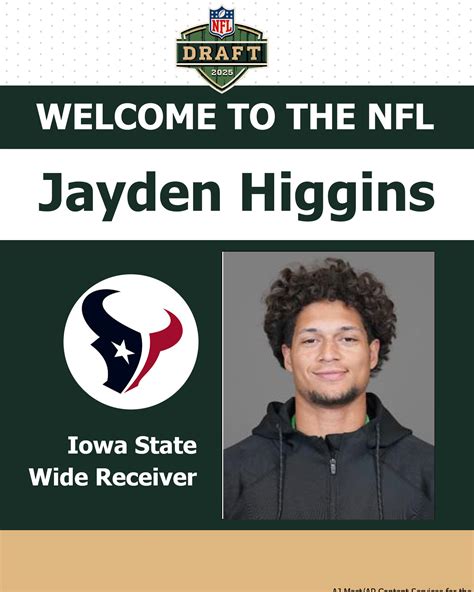 We Welcome To The Nfl Iowa State Wide Receiver Jayden Higgins Was