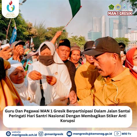Guru Dan Pegawai Man 1 Gresik Berpartisipasi Dalam Jalan Santai