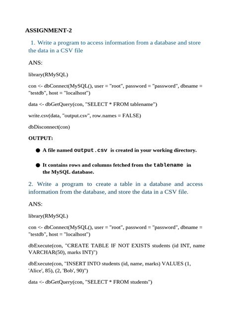2465 Data Science Lab Assignment Final Pdf Databases Computing