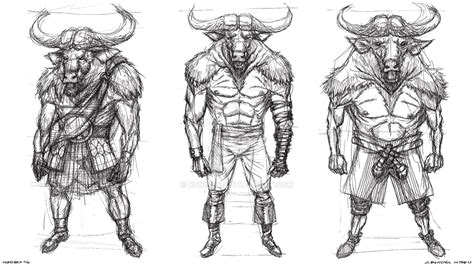 Minotaur Sketches 02 26 2019 By Ronin013 On Deviantart
