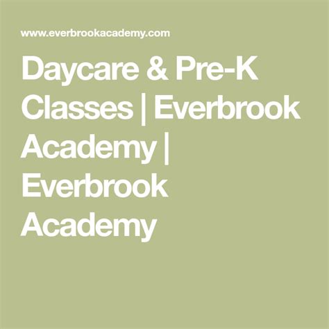 Daycare And Pre K Classes Everbrook Academy Everbrook Academy