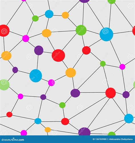 Colored Seamless Pattern Atomic Structure Molecular Model Stock