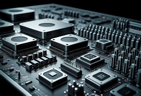 Generative Ai Detailed View Of A Circuit Board Intricately Showcasing The World Of Electronics