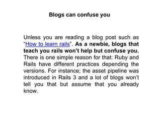 Things You Should Know Before Learning Ruby Or Rails PPT
