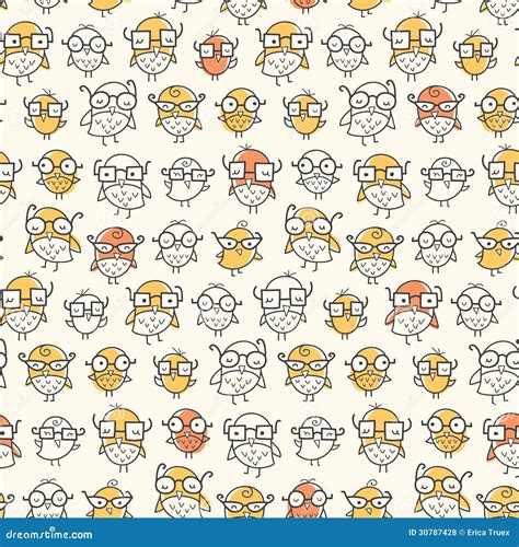 nerd bird pattern stock vector illustration of wallpaper 30787428