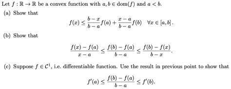Solved Let Fr → R Be A Convex Function With A B E Domf