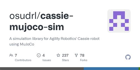 Github Osudrlcassie Mujoco Sim A Simulation Library For Agility