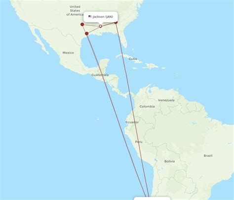 All Flight Routes From Santiago To Jackson Scl To Jan Flight Routes