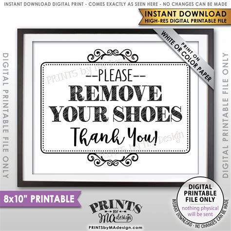 Remove Shoes Sign Please Remove Your Shoes Entryway Sign Free