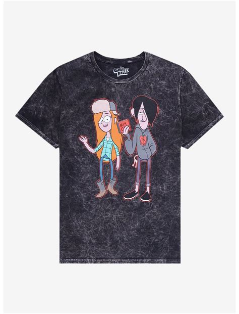 Disney Gravity Falls Wendy And Robbie Wash Boyfriend Fit Girls T Shirt
