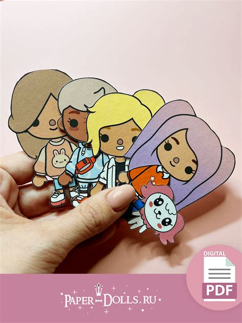 Toca Boca Paper Dolls With Clothes Paper Dolls