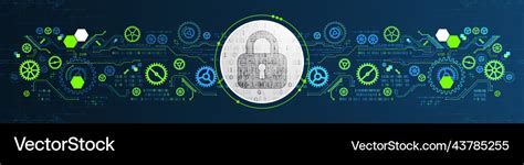Cyber Security Or Network Protection System Vector Image