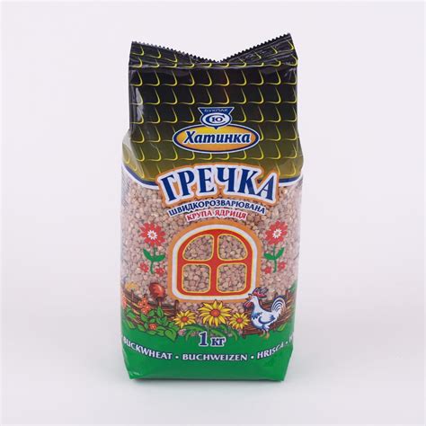 Гречка Хатинка Швидкорозварювана крупа ядриця 1кг