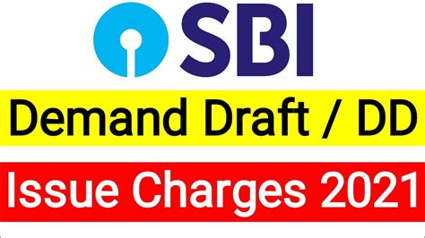 Sbi Demand Draft Dd Charges Youtube