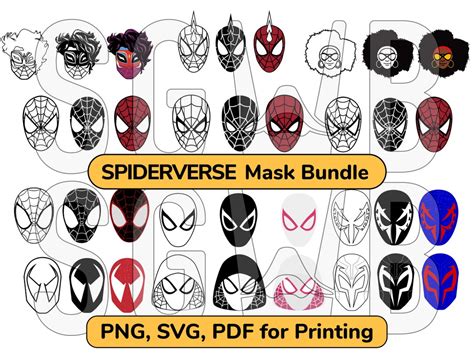 Spiderman Maske Svg Spiderman Gwen Svg Spiderpunk Svg Spiderman 2099