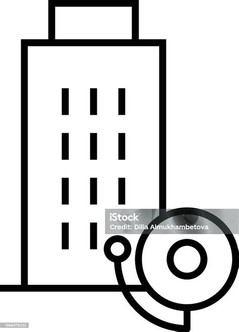 부동산 및 모기지 개념 벡터 윤곽선 기호 얇은 선 광고 웹 사이트 온라인 상점 및 상점에 적합합니다 플랫 하우스 옆에 화재