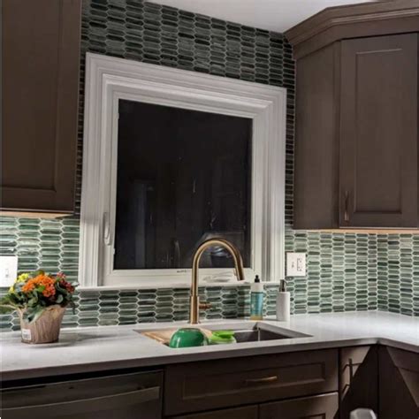 The Tile Life Island Antigua 14x12 Picket Glass Mosaic Tile Bahama