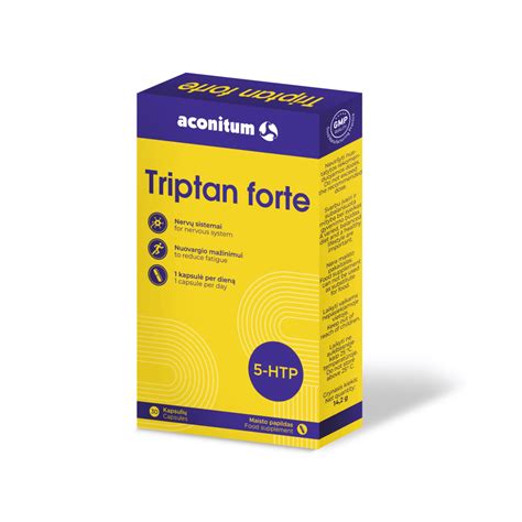 Triptan Forte Kaps N30 Vitaminai Nervų Sistemai Maisto Papildai