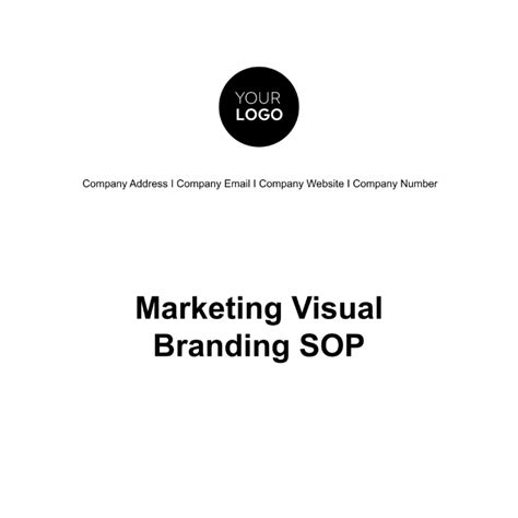 Marketing Visual Branding Sop Template Edit Online And Download Example