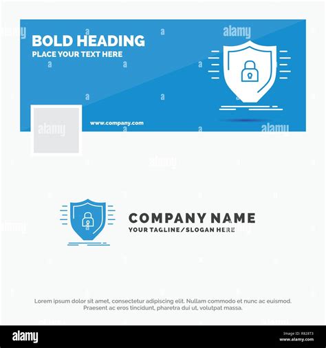 Blue Business Logo Template For Defence Firewall Protection Safety