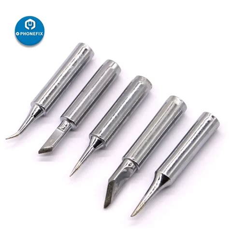5pcs 900M T Soldering Iron Tips Kit Lead Free Welding Head For Atten