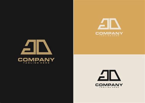 Premium Vector Modern Monogram Initial Letter Gd Logo Design Template