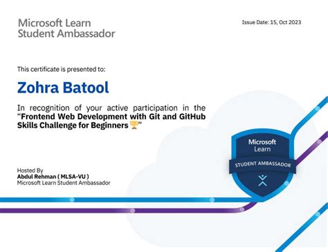 Finished Frontend Web Development With Git And Github Zohra Batool