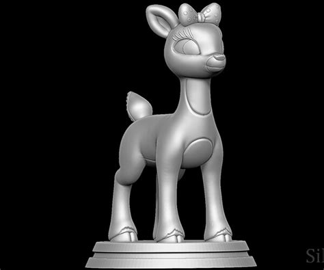 Artstation Clarice Rudolph The Red Nosed Reindeer 3d Print Model