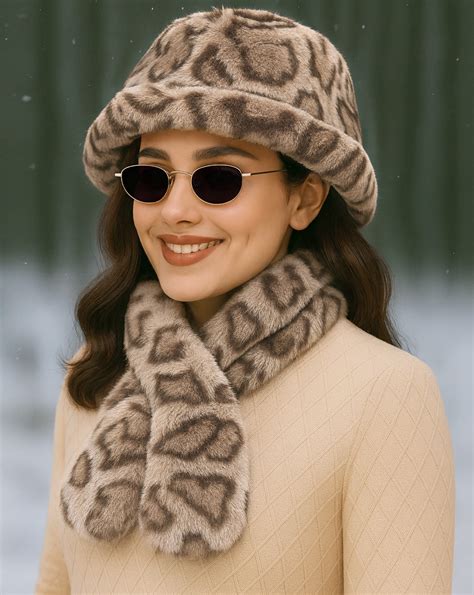 Woolen Muffler And Hat Set Polkadots