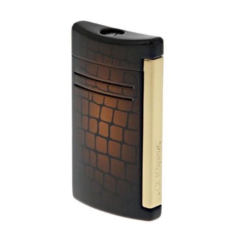S T Dupont Maxijet Croco Dandy Kahverengi Çakmak 20168