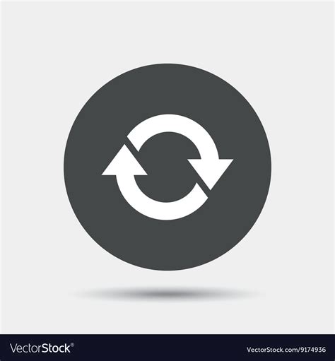 Rotation Icon Repeat Symbol Refresh Sign Vector Image