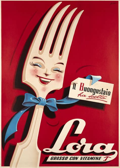 Vintage Poster Lora Grasso Con Vitamine Galerie 1 2 3