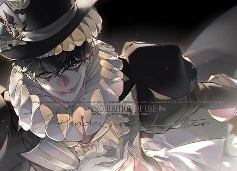 Safebooru 1boy Black Background Black Hair Black Headwear Black