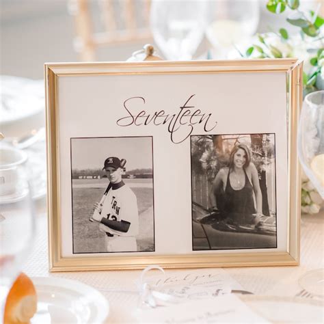 Bride And Groom Age Table Numbers Etsy