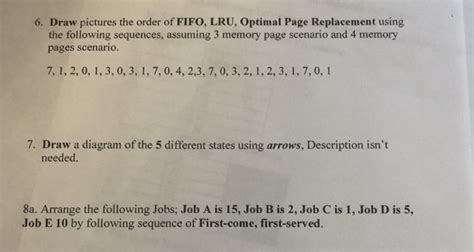 Solved 6 Draw Pictures The Order Of FIFO LRU Optimal Page Chegg
